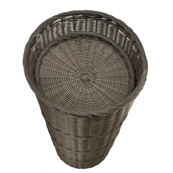 Omcan 41770 - Round Tall Tapered Wicker-Style Basket - Brown – Mega ...