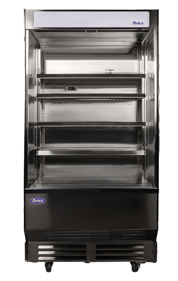 Atosa AOM-40B - 40" Floor Model Open Cooler with Black Exterior - 14.4 ...