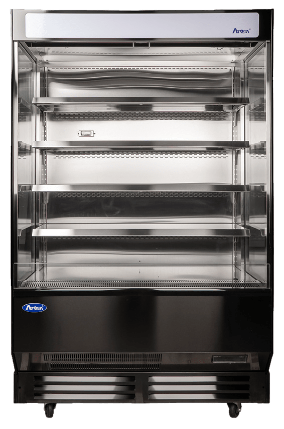 Atosa AOM-50B - 51.4" Floor Model Open Cooler with Black Exterior - 16 ...