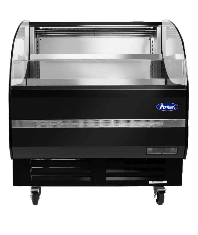 Atosa ATHOM-39 - 38.6" Floor Model Open Cooler with Black Exterior - 6 ...