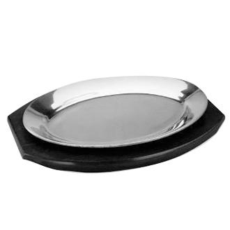 Omcan - Black Wooden Underliner for Thermal Sizzling Platter – Mega ...