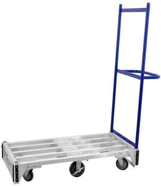 23" x 48" Aluminum Stocking Cart with Push Handle and 6 Wheels - 661 l ...